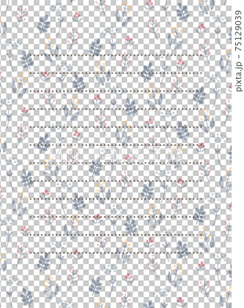 Cute floral pattern letter - Stock Illustration [75129039] - PIXTA
