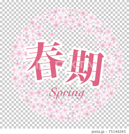 Spring mark cherry blossoms - Stock Illustration [75148265] - PIXTA