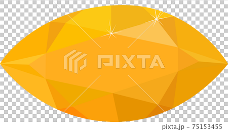 Bright orange topaz isolated on white... - Stock Illustration [75153455 ...