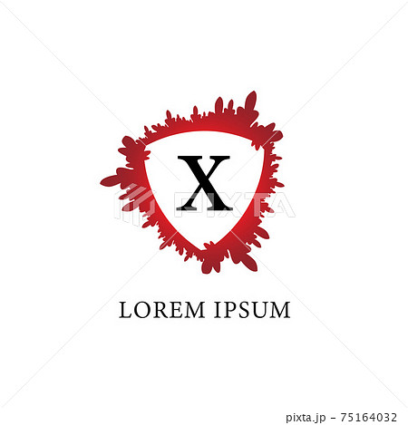 Letter X alphabet logo design template. Splash...のイラスト素材 [75164032] - PIXTA