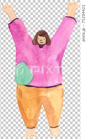 Down Syndrome character and decor watercolor... - Stock Illustration ...