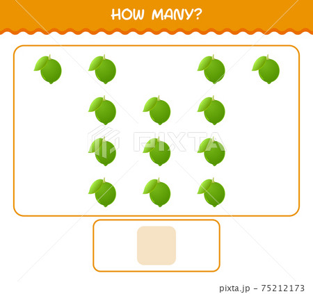 How many cartoon lime. Counting game....のイラスト素材 [75212173] - PIXTA