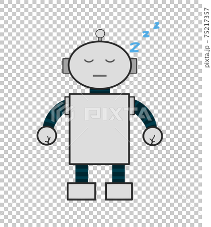 Sleepy robot - Stock Illustration [75217357] - PIXTA