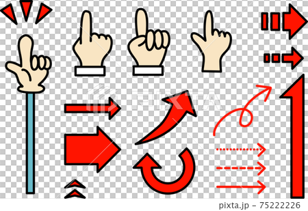 Pointing and arrows to highlight points-colored - Stock Illustration ...
