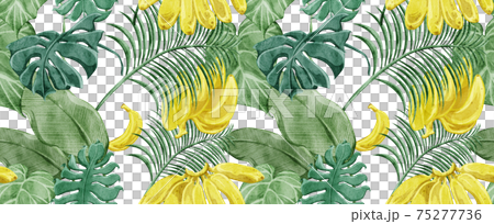 Tropical tropical plant continuous background... - Stock Illustration ...
