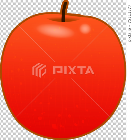 Simple and cute apples (with lines) - Stock Illustration [75311577] - PIXTA