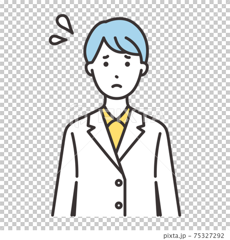 Female researcher facial expression impatient - Stock Illustration ...