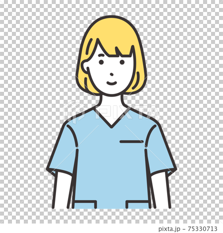 Female nurse facial expression smiles - Stock Illustration [75330713 ...