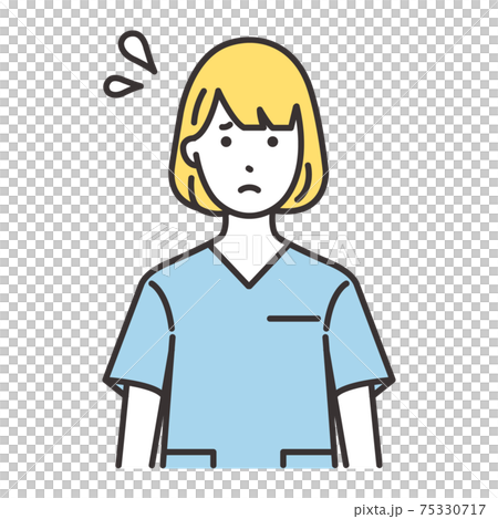 Female nurse facial expression impatient - Stock Illustration [75330717 ...