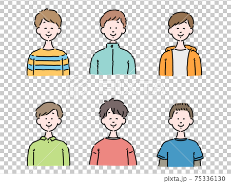 Kids boy upper body set - Stock Illustration [75336130] - PIXTA