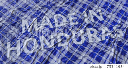 MADE IN HONDURAS words printed on a cloth,...のイラスト素材 [75341984] - PIXTA