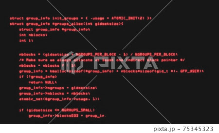 Red Computer Code - Red Hacker Text Code on Screenのイラスト素材 [75345323 ...