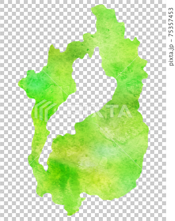 Shiga map watercolor icon - Stock Illustration [75357453] - PIXTA