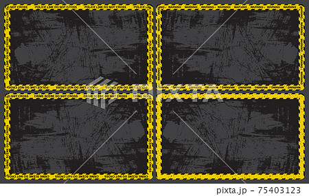 Black And Yellow Caution Border