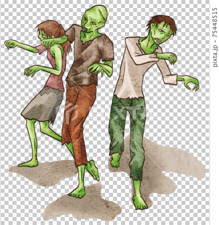Zombies attacking - Stock Illustration [75448515] - PIXTA