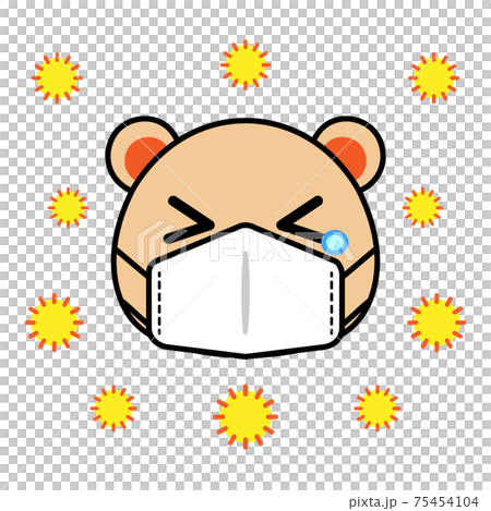 Hay fever animal mask bear mark - Stock Illustration [75454104] - PIXTA