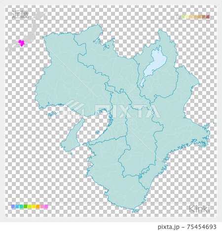 Kinki map, Kinki, municipalities... - Stock Illustration [75454693] - PIXTA