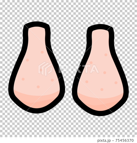 Simple and cute chicken wings illustration - Stock Illustration ...