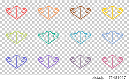 Line art icon of colorful urethane mask - Stock Illustration [75481037 ...