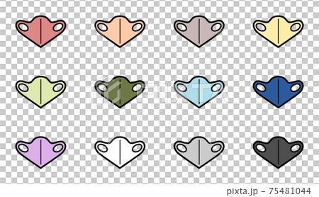 Colorful urethane mask icon set - Stock Illustration [75481044] - PIXTA