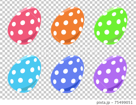 Easter egg polka dots - Stock Illustration [75499051] - PIXTA