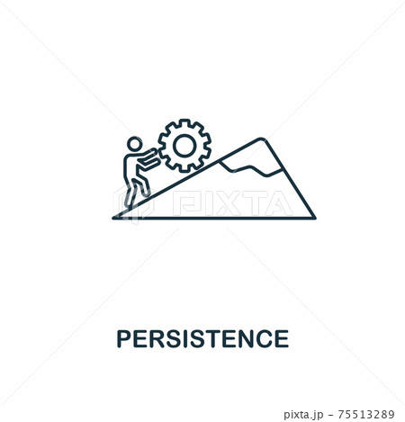 Persistence icon. Thin outline...のイラスト素材 [75513289] - PIXTA
