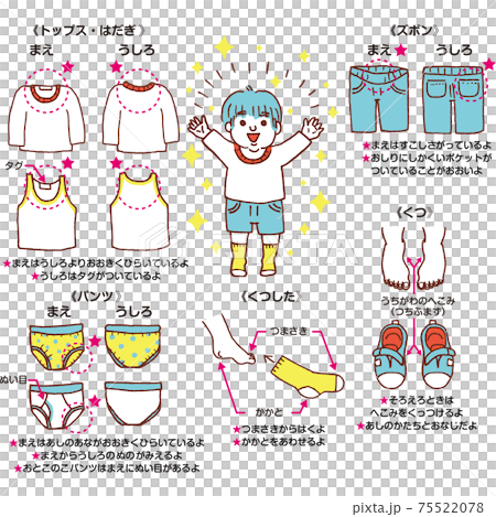 How to read children's clothes, dressing practice - Stock Illustration ...