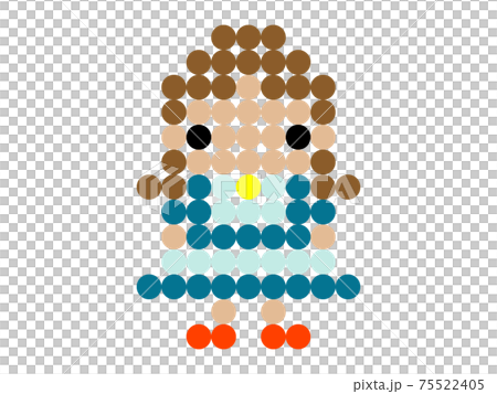 Dot girl - Stock Illustration [75522405] - PIXTA