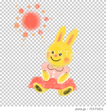 Rabbit waking up with the sun - Stock Illustration [75575831] - PIXTA