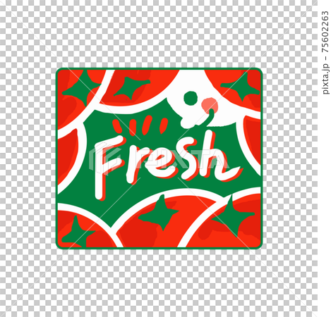 Fresh tomato label - Stock Illustration [75602263] - PIXTA