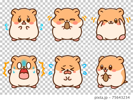 Hamster poses various illustration material set 2 - Stock Illustration ...