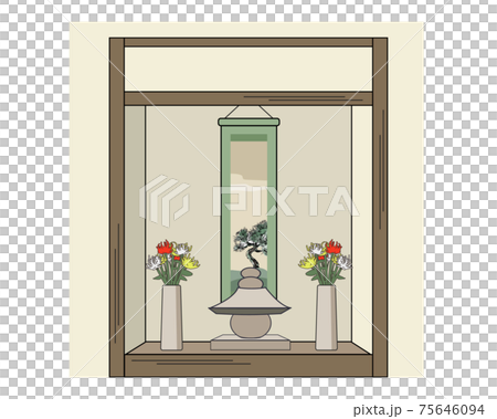 Tokonoma hanging scroll - Stock Illustration [75646094] - PIXTA