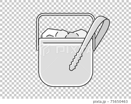 Illustration of an ice bucket with ice - Stock Illustration [75650463 ...