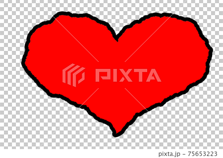 Distorted heart red - Stock Illustration [75653223] - PIXTA