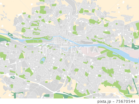 vector city map of Cork, Irelandのイラスト素材 [75670544] - PIXTA