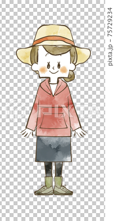 Women in outdoor wear - Stock Illustration [75729234] - PIXTA