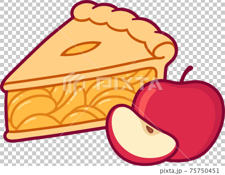 Cartoon apple pie - Stock Illustration [75750451] - PIXTA