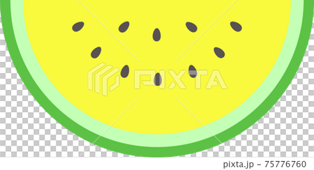 Watermelon semicircle yellow - Stock Illustration [75776760] - PIXTA