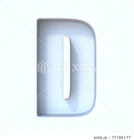 White hole shadow font Letter D 3Dのイラスト素材 [75786177] - PIXTA