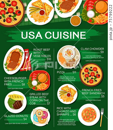 American food menu restaurant cuisine cafe lunch 75799222 PIXTA