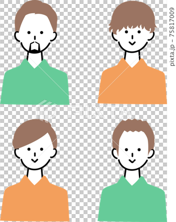 Simple male icon set 2 - Stock Illustration [75817009] - PIXTA