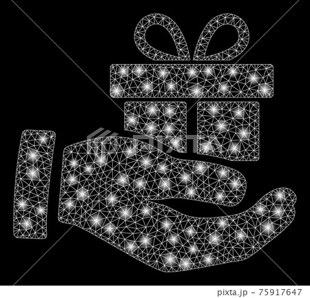 Flare Mesh 2D Present Box Give Hand with Flare...のイラスト素材 [75917647] - PIXTA