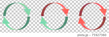 Circulating arrows red and green 3 sets - Stock Illustration [75927360 ...