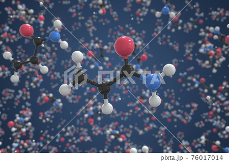 Acrylamide molecule, ball-and-stick molecular...のイラスト素材 [76017014] - PIXTA