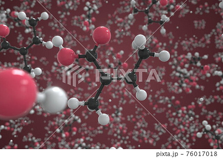 Molecule of angelic acid, ball-and-stick...のイラスト素材 [76017018] - PIXTA