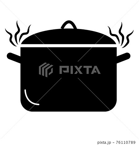 pan icon on white background. hot pot sign....のイラスト素材 [76110789] - PIXTA
