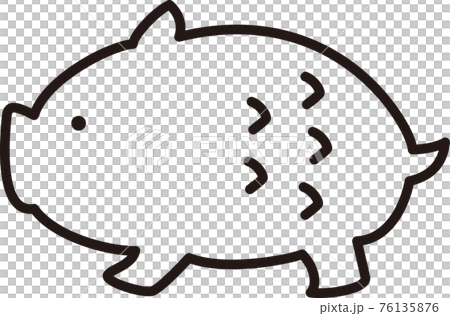 Uribo cute illustration line drawing - Stock Illustration [76135876 ...