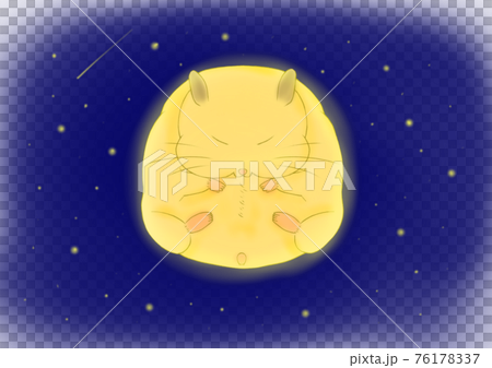 hampster, hamster, moon - Stock Illustration [76178337] - PIXTA