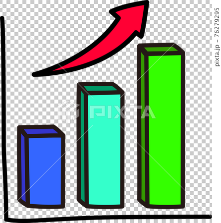 Handwritten vector illustration of rising 3D... - Stock Illustration ...