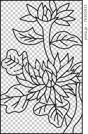 Hanafuda Nagatsuki chrysanthemum September... - Stock Illustration ...